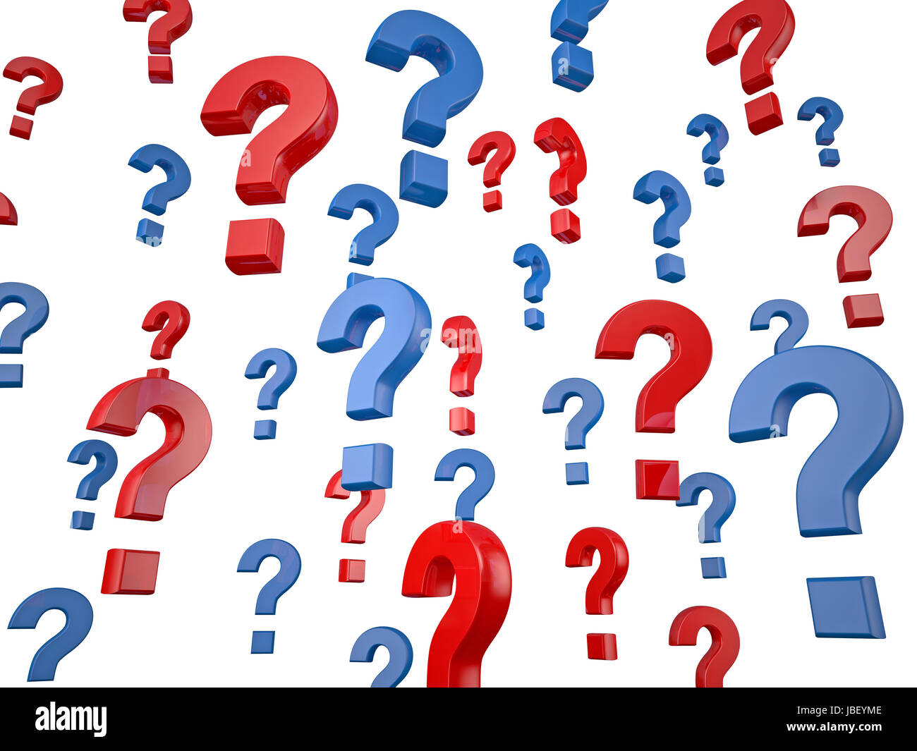 3d question mark on white background Stock Photo - Alamy