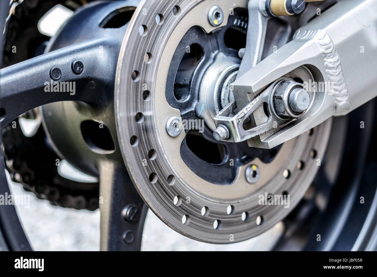 motorcycle wheel brake background in motorbike, motorcycle with shallow ...