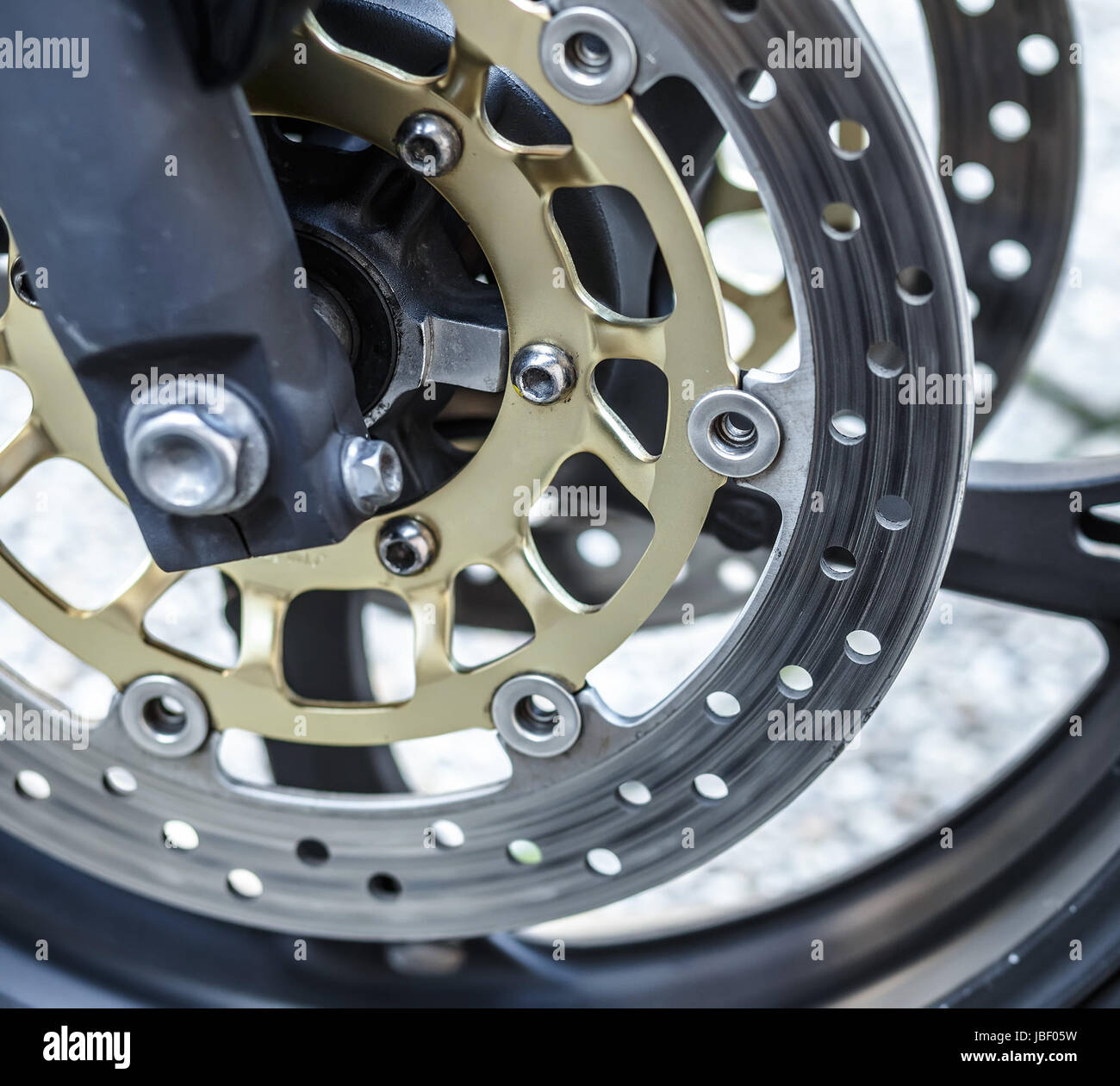 motorcycle wheel brake background in motorbike, motorcycle with shallow ...