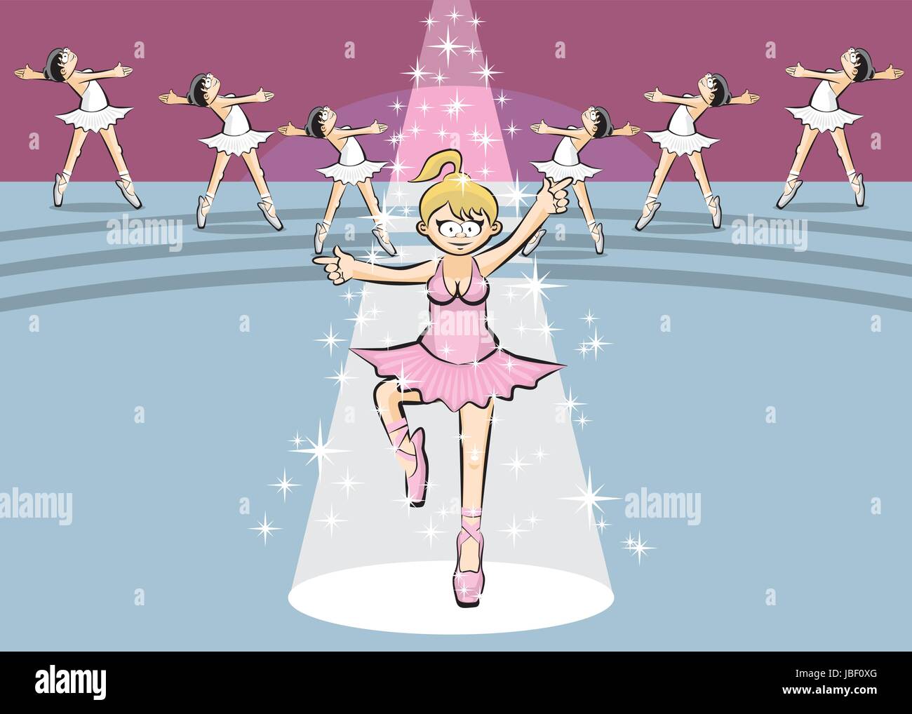 Leaping ballerina Stock Vector Images - Alamy