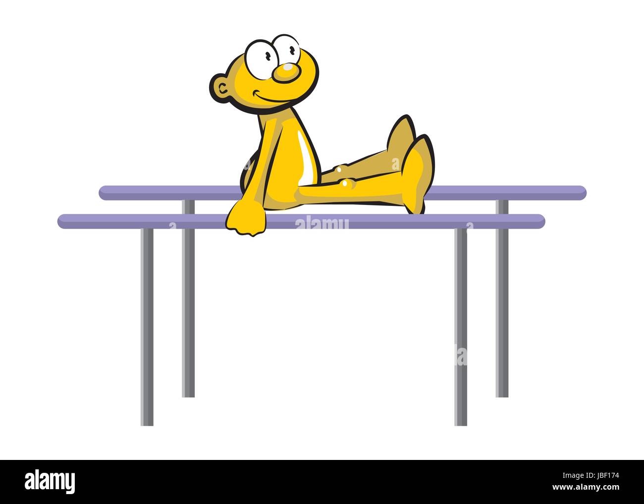Gymnastics parallel bars exercise vector hi-res stock photography and ...