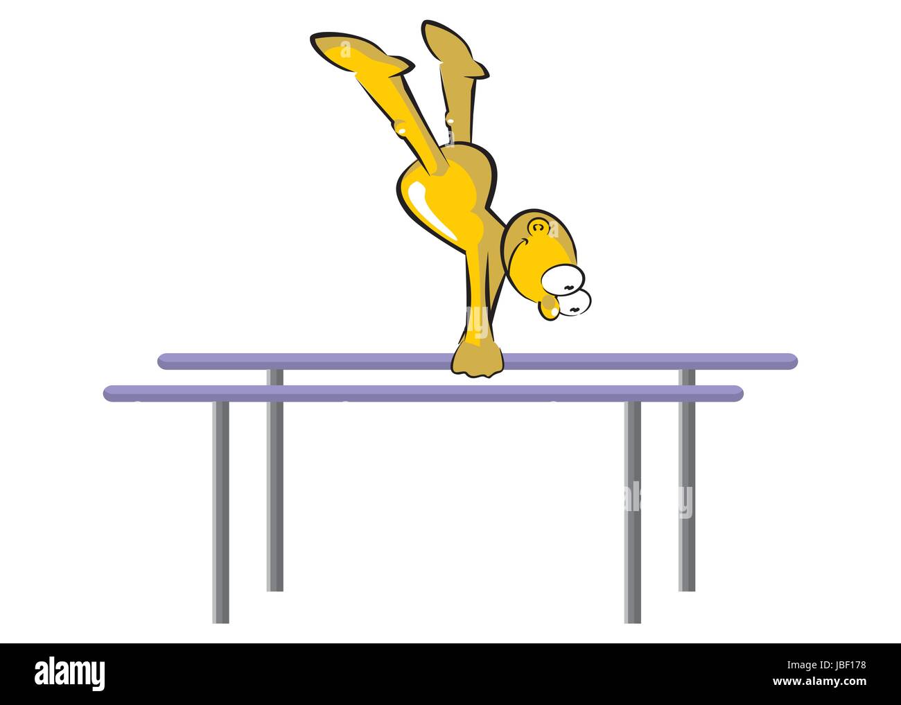 Parallel bars gymnastics drawing hi-res stock photography and images ...
