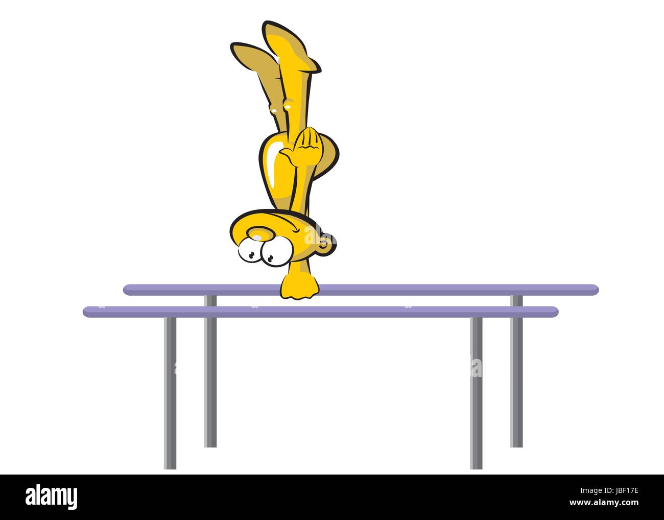 Gymnastics Parallel Bars Exercise Vector High Resolution Stock ...