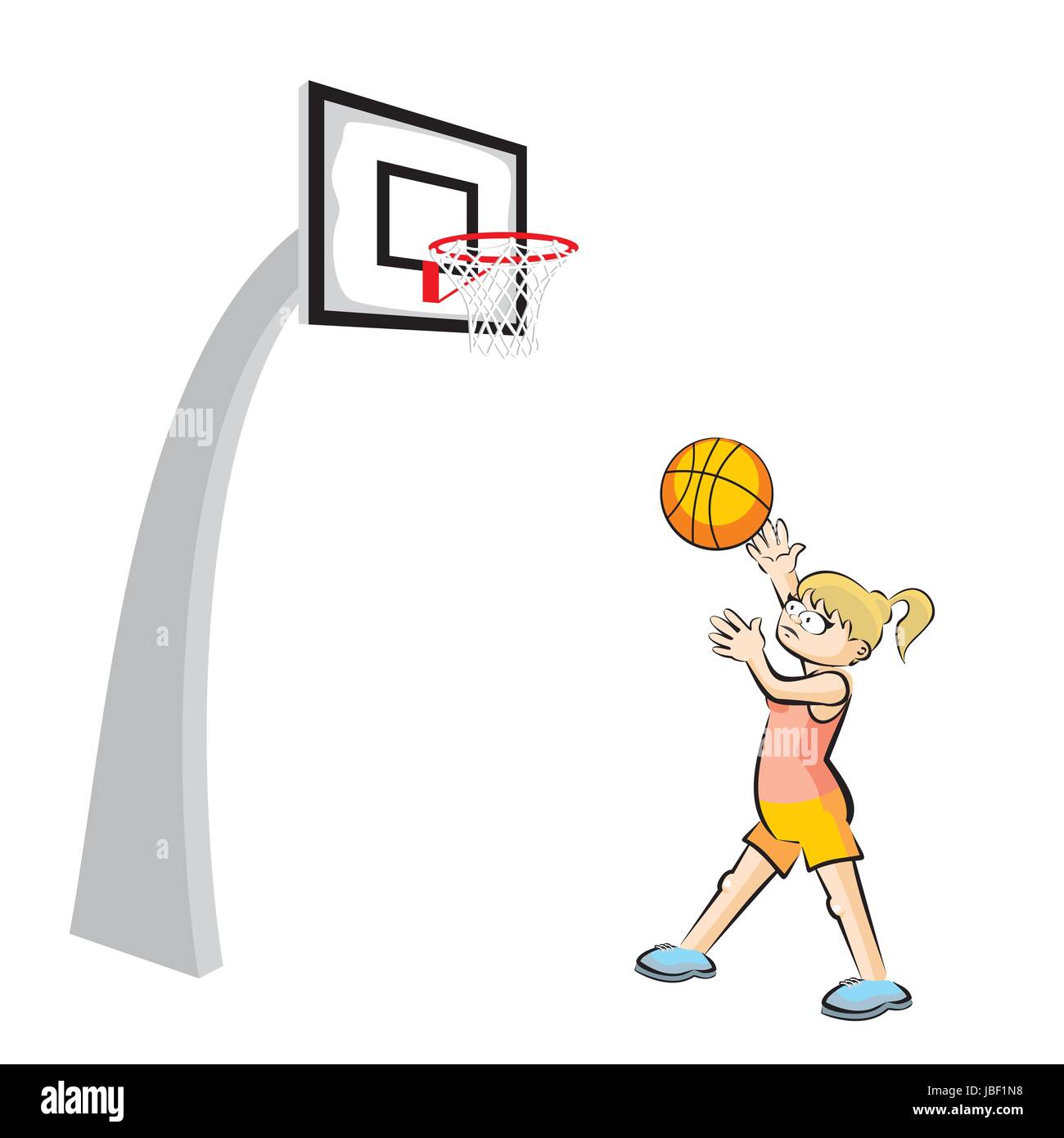 Basketball Cartoon Girl