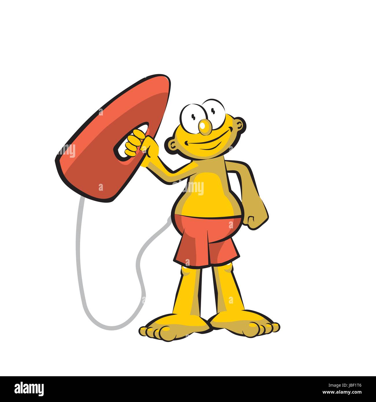 Baywatch isolated on white background. Cartoon conseptual ilustration ...