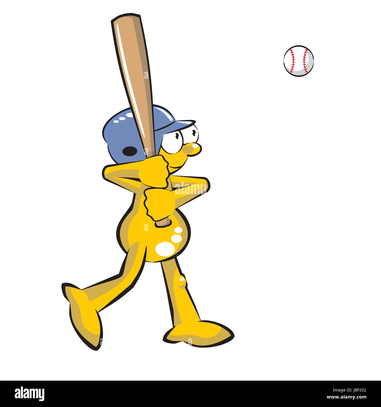 Baseball Player Cartoon Batter