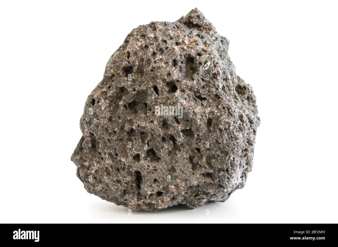 Pumice rough textured volcanic mineral isolated on white with shadow ...