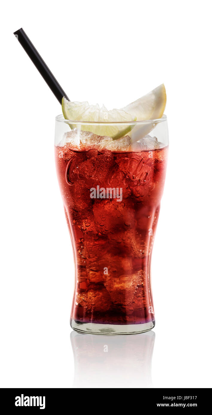 Glass of ice cold Coca Cola Stock Photo - Alamy