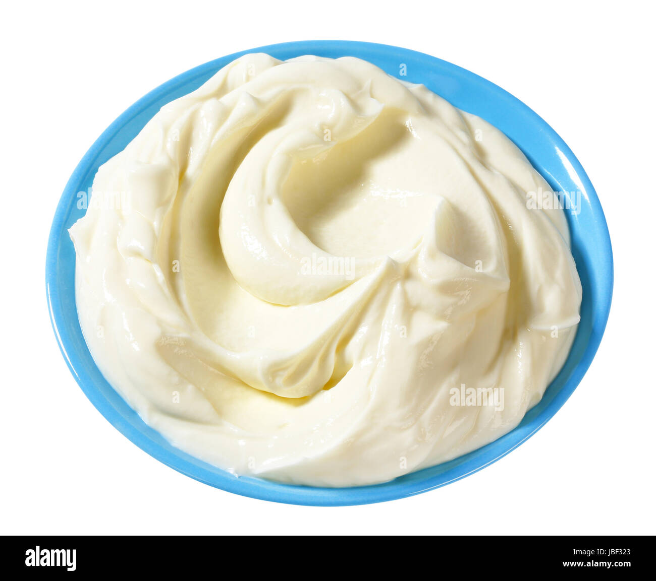 Plate of cream cheese -studio shot Stock Photo - Alamy