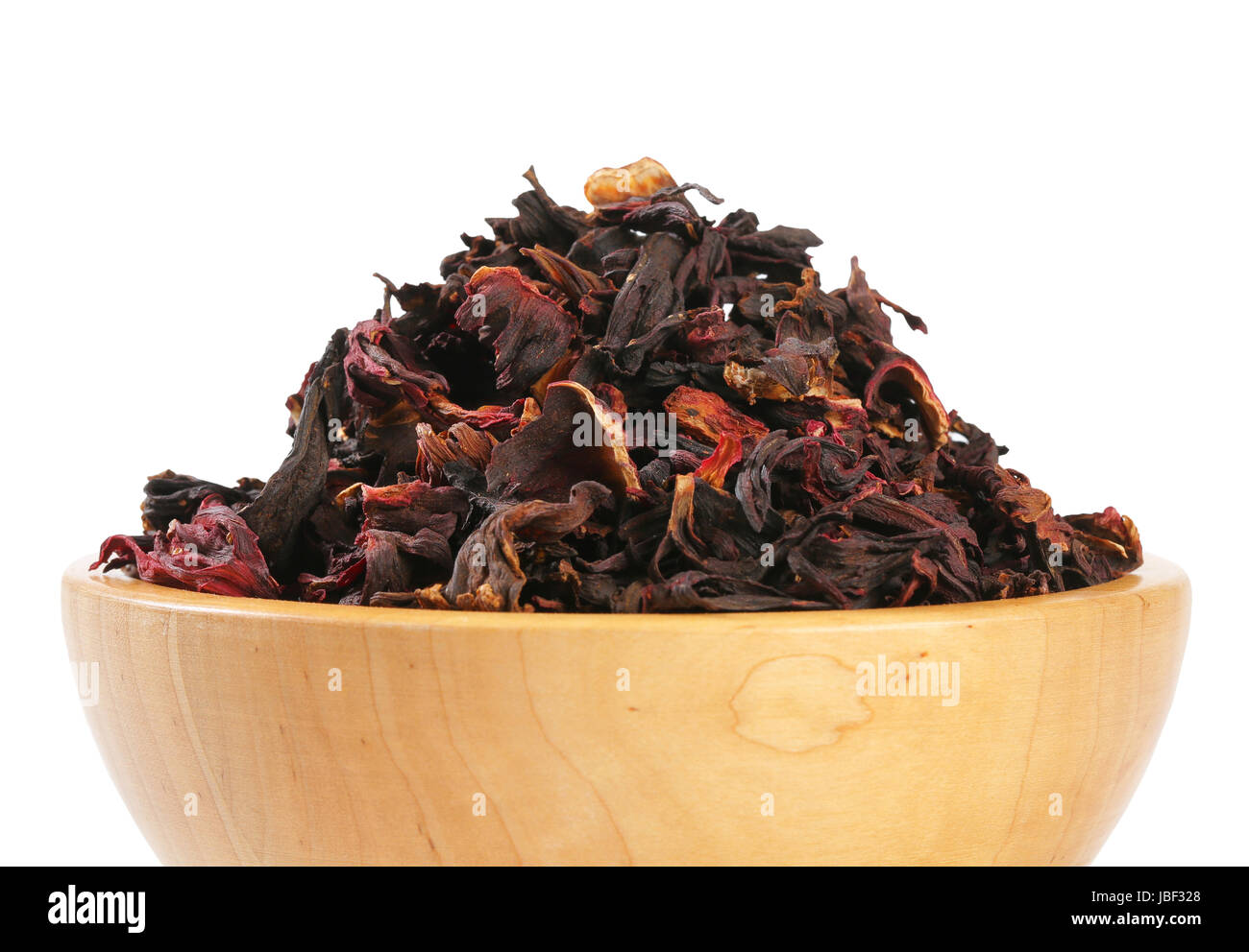 Bowl of dried hibiscus calyces Stock Photo - Alamy