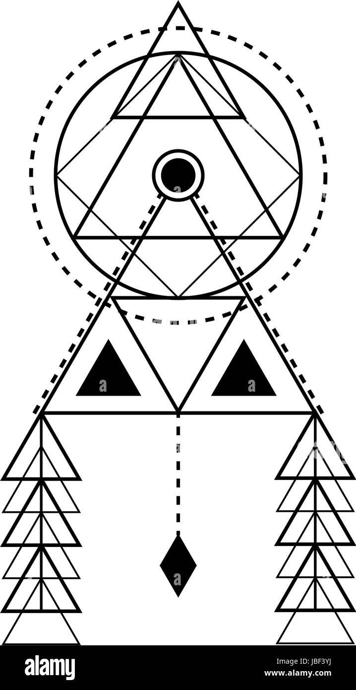 Sacred geometry forms. Magical totem. Alchemy, religion, philosophy ...