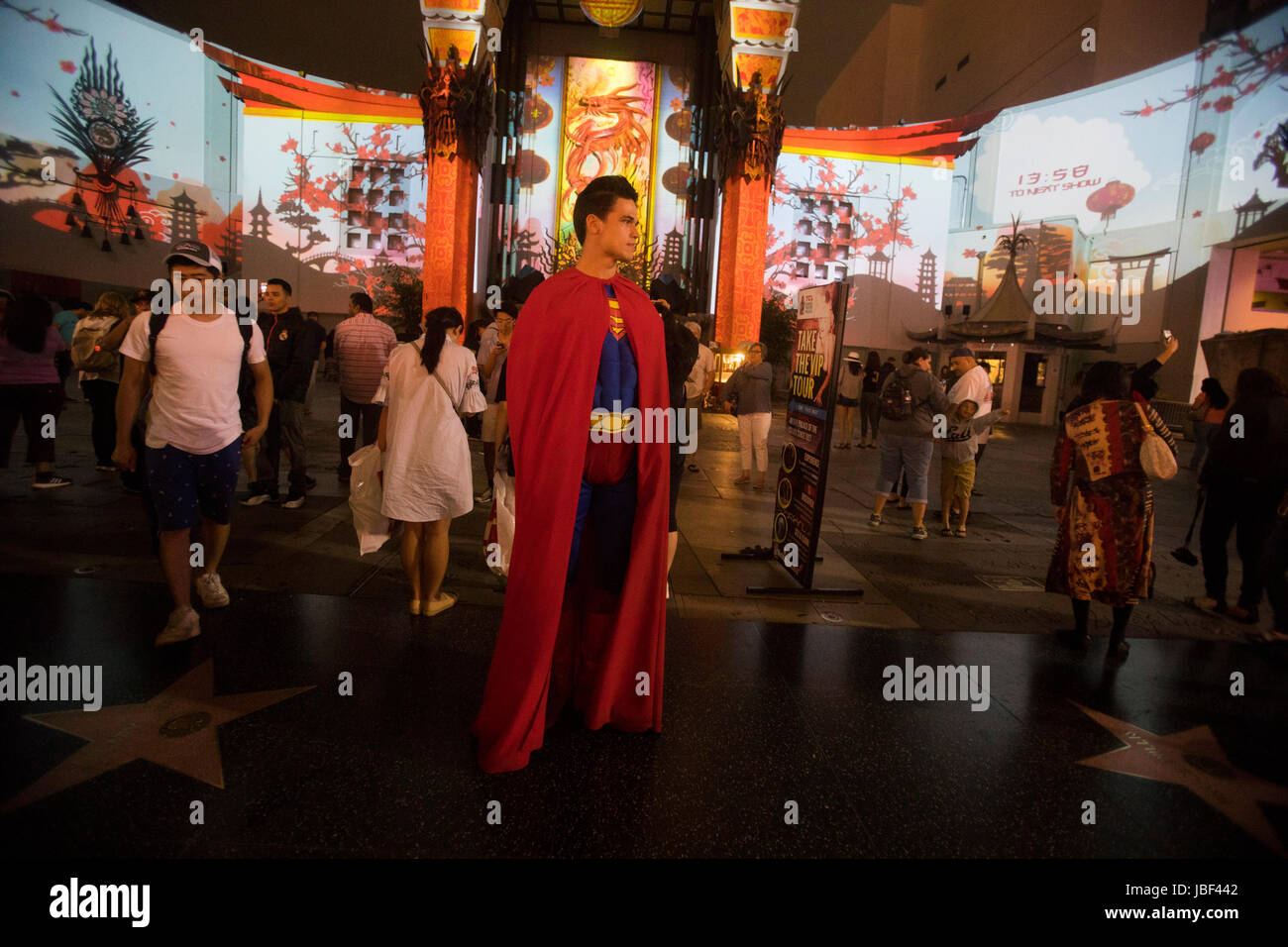 Superman impersonator, Hollywood Boulevard, Hollywood, California, USA ...