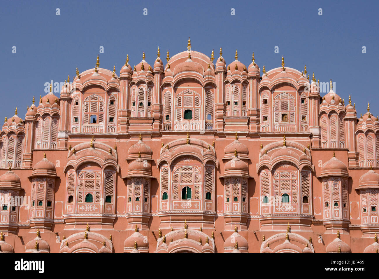 Hawa Mahal or Palace of the Winds in Jaipur India. Ornate pink facade ...