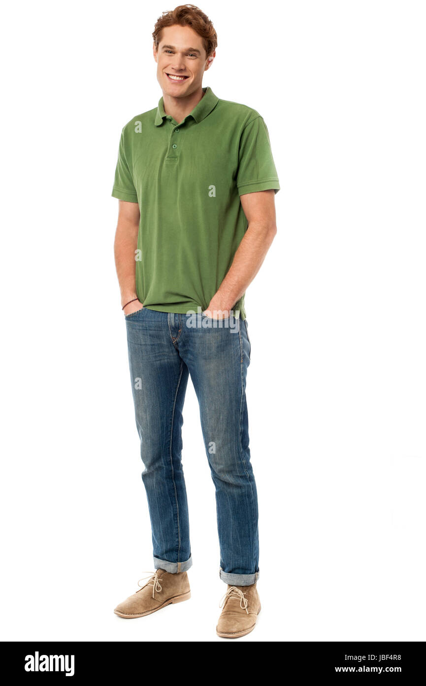 Handsome young cool dude posing in style Stock Photo - Alamy