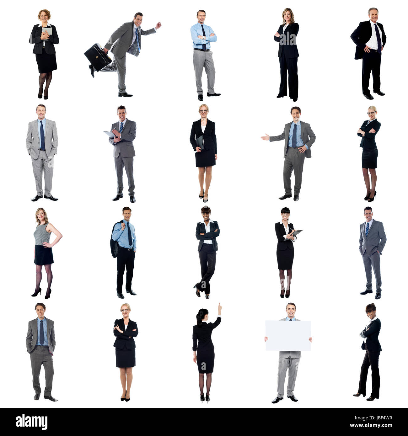 Pictures of multiracial business executives. Business collage Stock ...