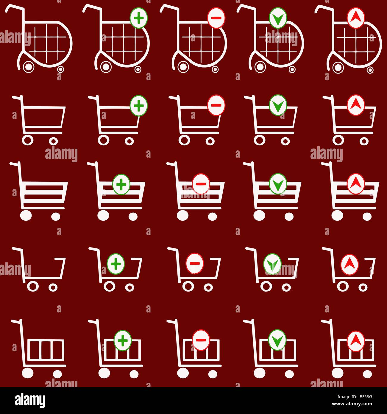 shopping basket vector set - online shopping cart Stock Vector Image ...