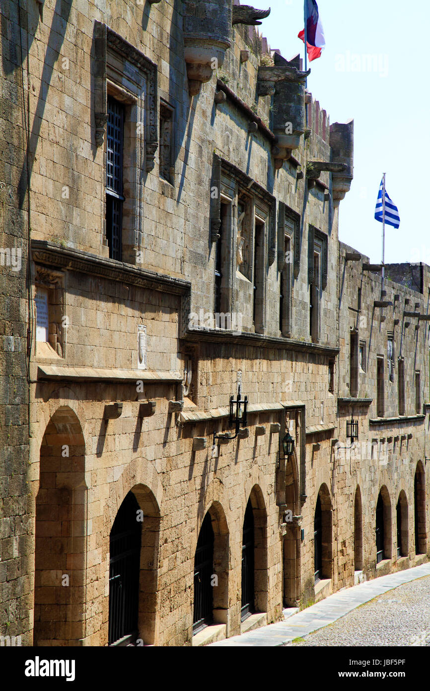 Greece, Dodecanese, Rhodes, Auberge de France Stock Photo - Alamy