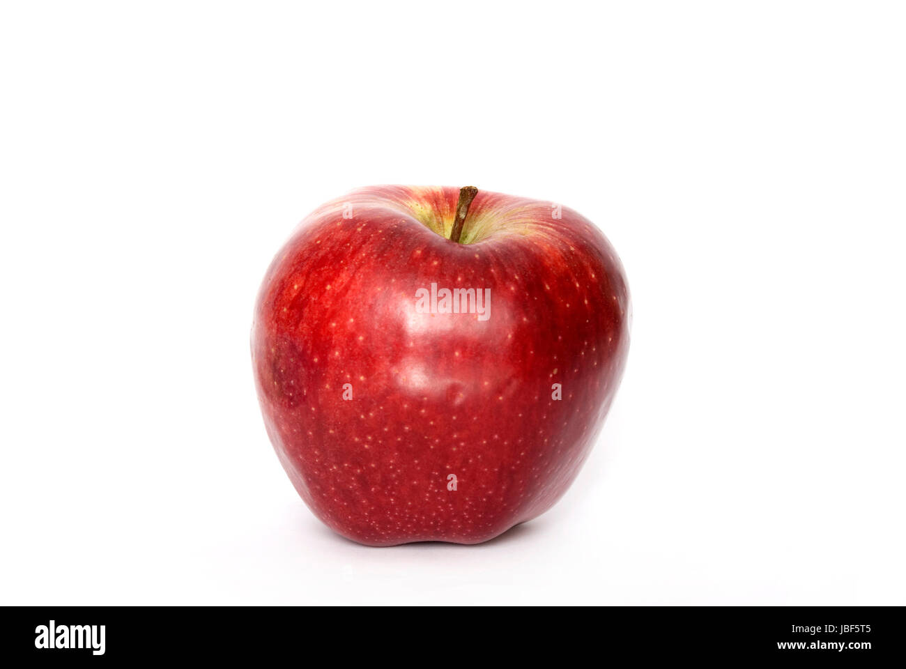 One red apple on white background Stock Photo - Alamy