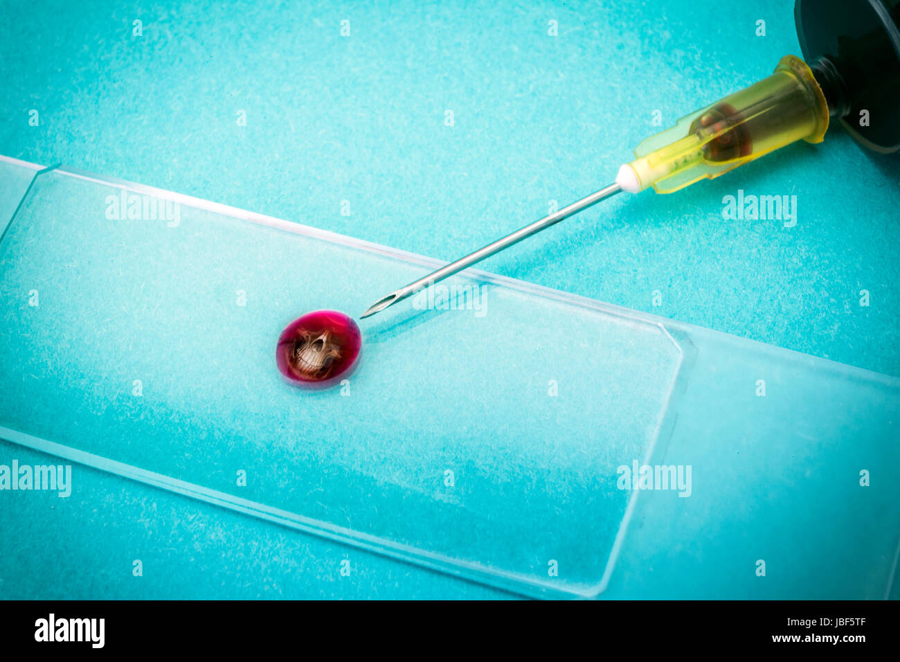 Needle blood drop face hi-res stock photography and images - Alamy