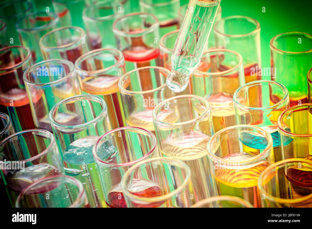 the Pipette put the solution to cuvette, laboratory concept Stock Photo ...