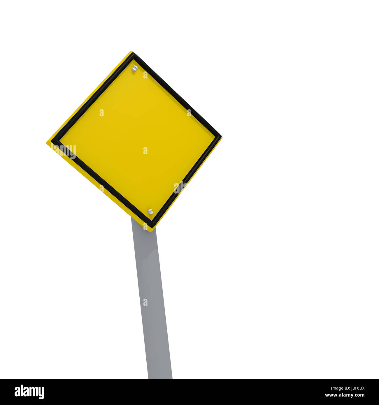 Blank yellow sign with space for text on a white background Stock Photo ...