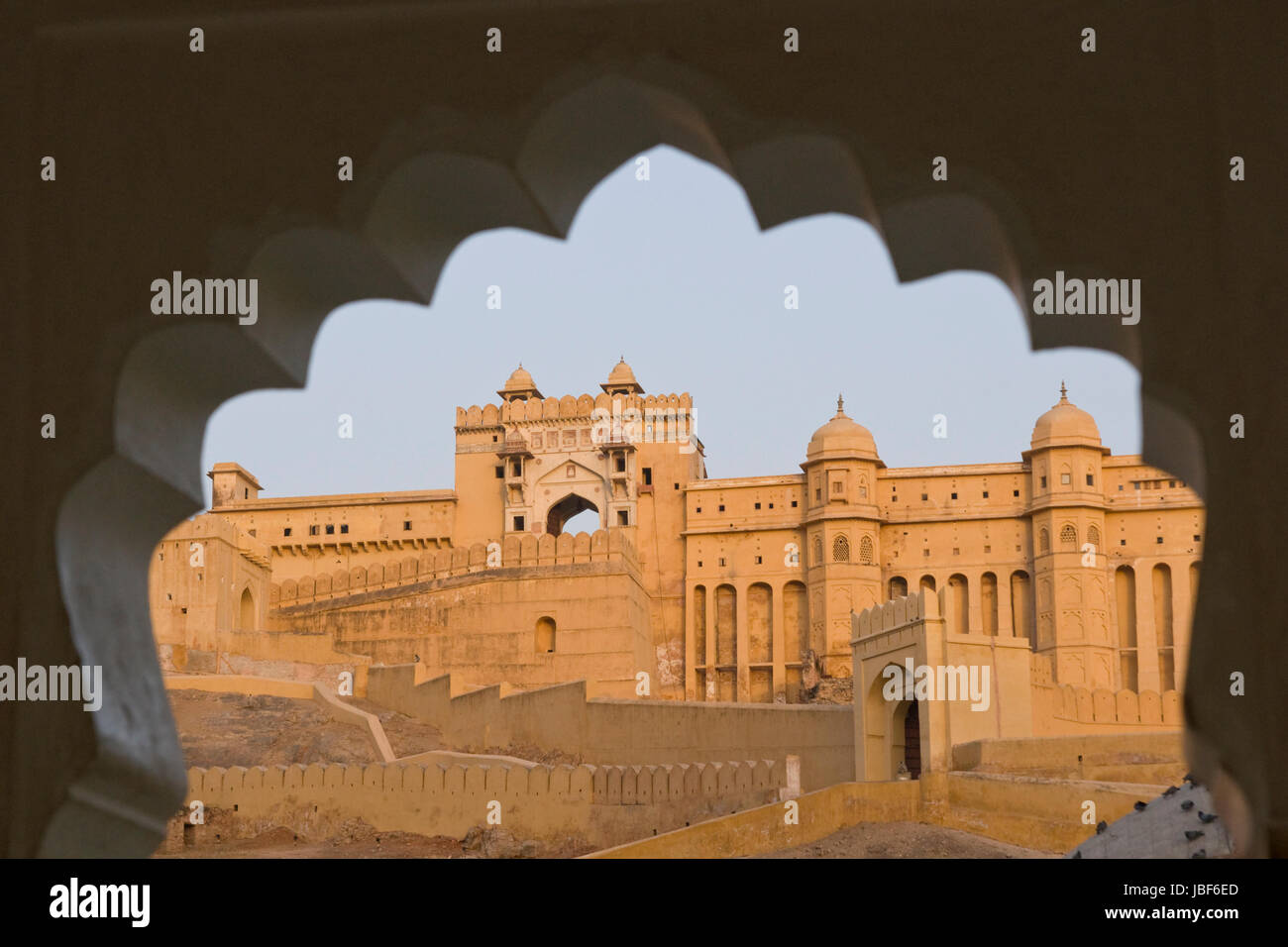 Suraj Pol. Imposing main entrance to Amber Fort. Historic building and ...