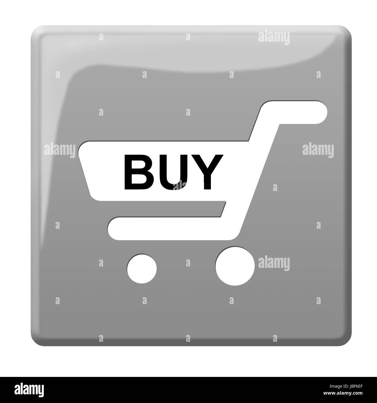 Shopping cart icon symbol 3d Black and White Stock Photos & Images - Alamy