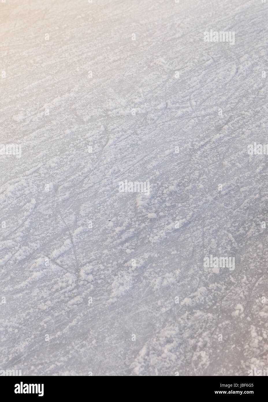 Ice skating surface as a winter textured background Stock Photo - Alamy