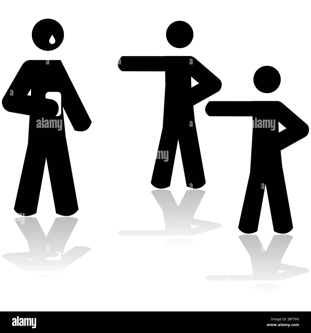 Person Pointing To Another Person