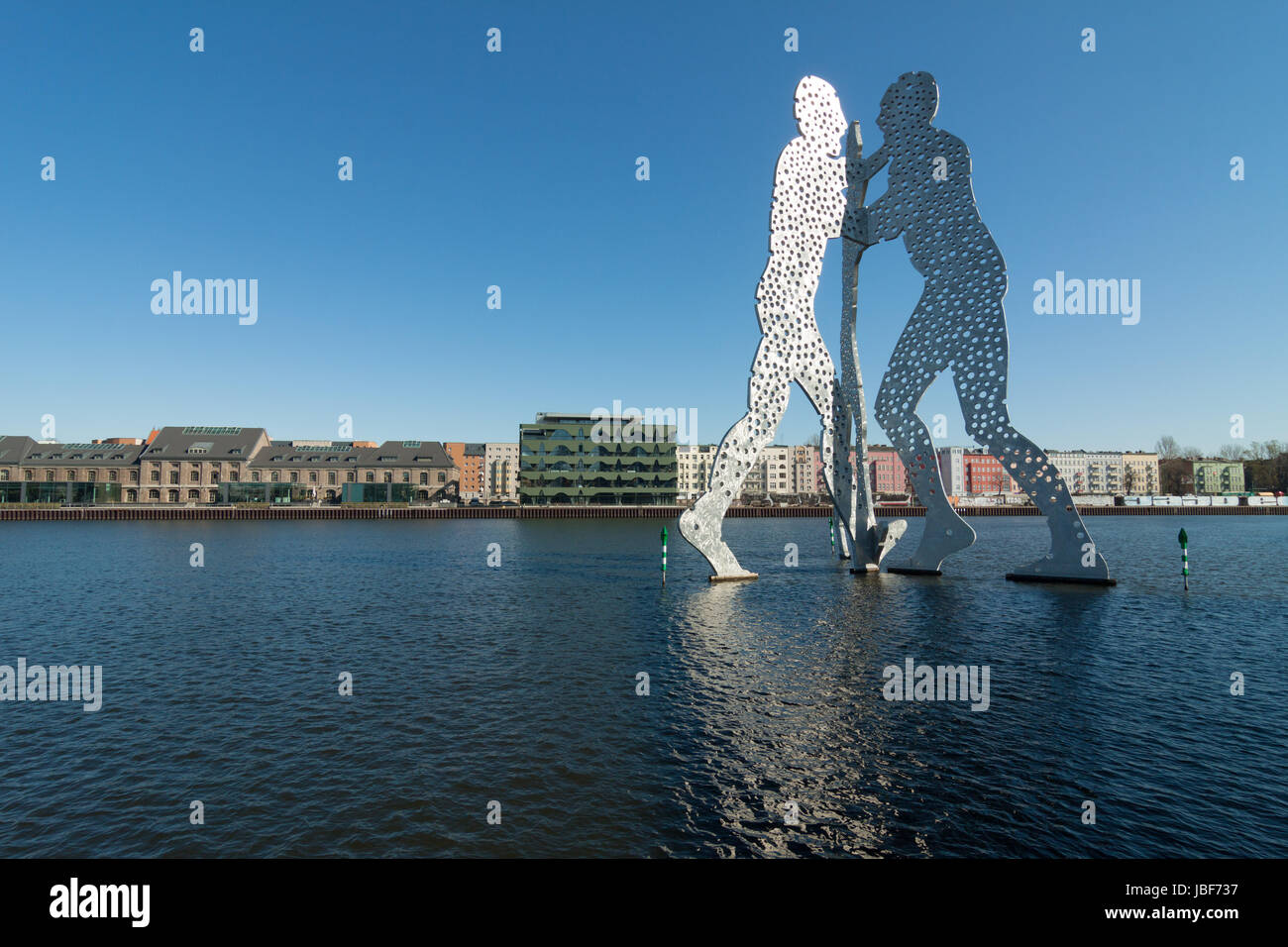 Statue der stählernen Molecule Men Stock Photo - Alamy