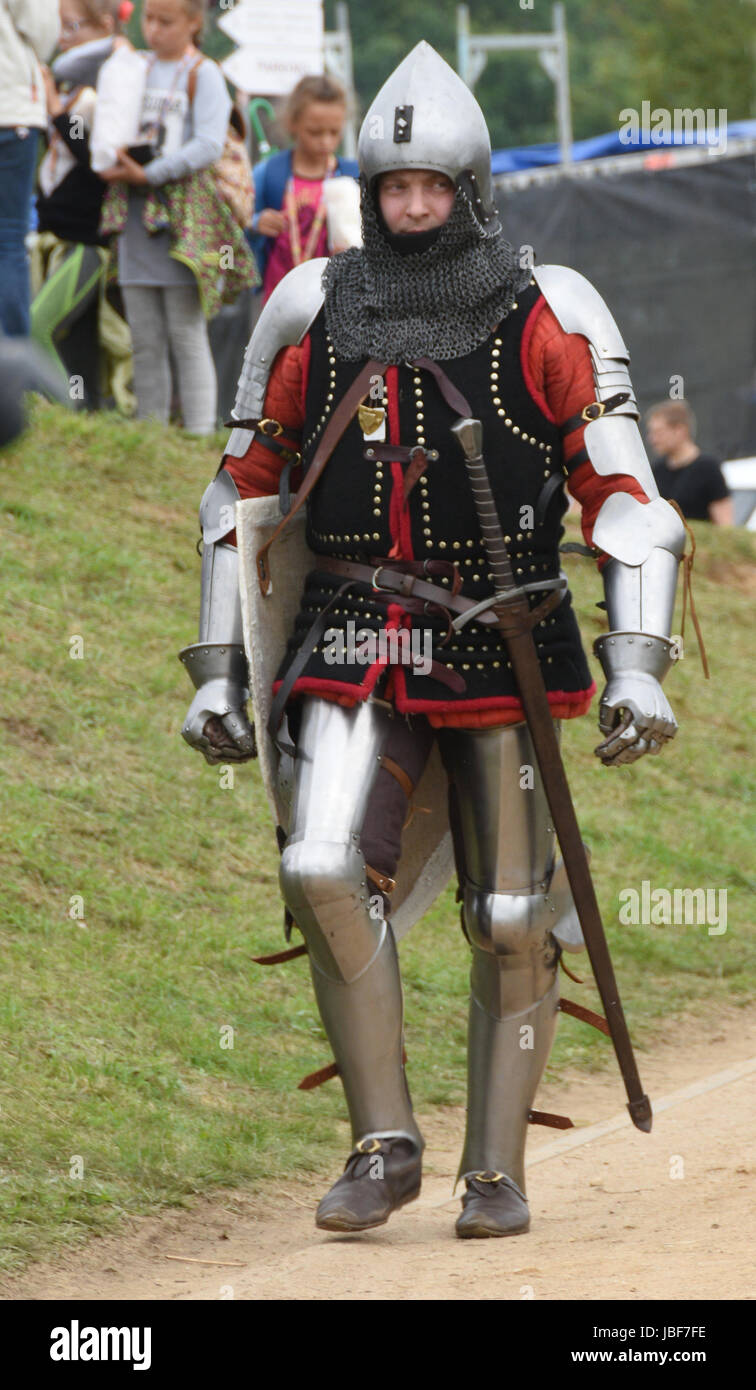 The staging of the medieval Battle of Grunwald in which the Teutonic ...