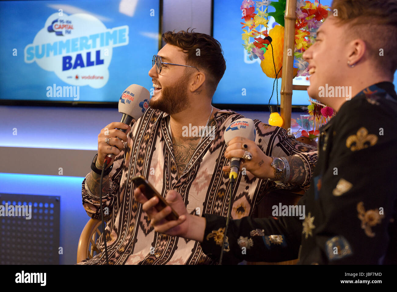 James Arthur and Capital FM presenter Roman Kemp at Capital FM's ...