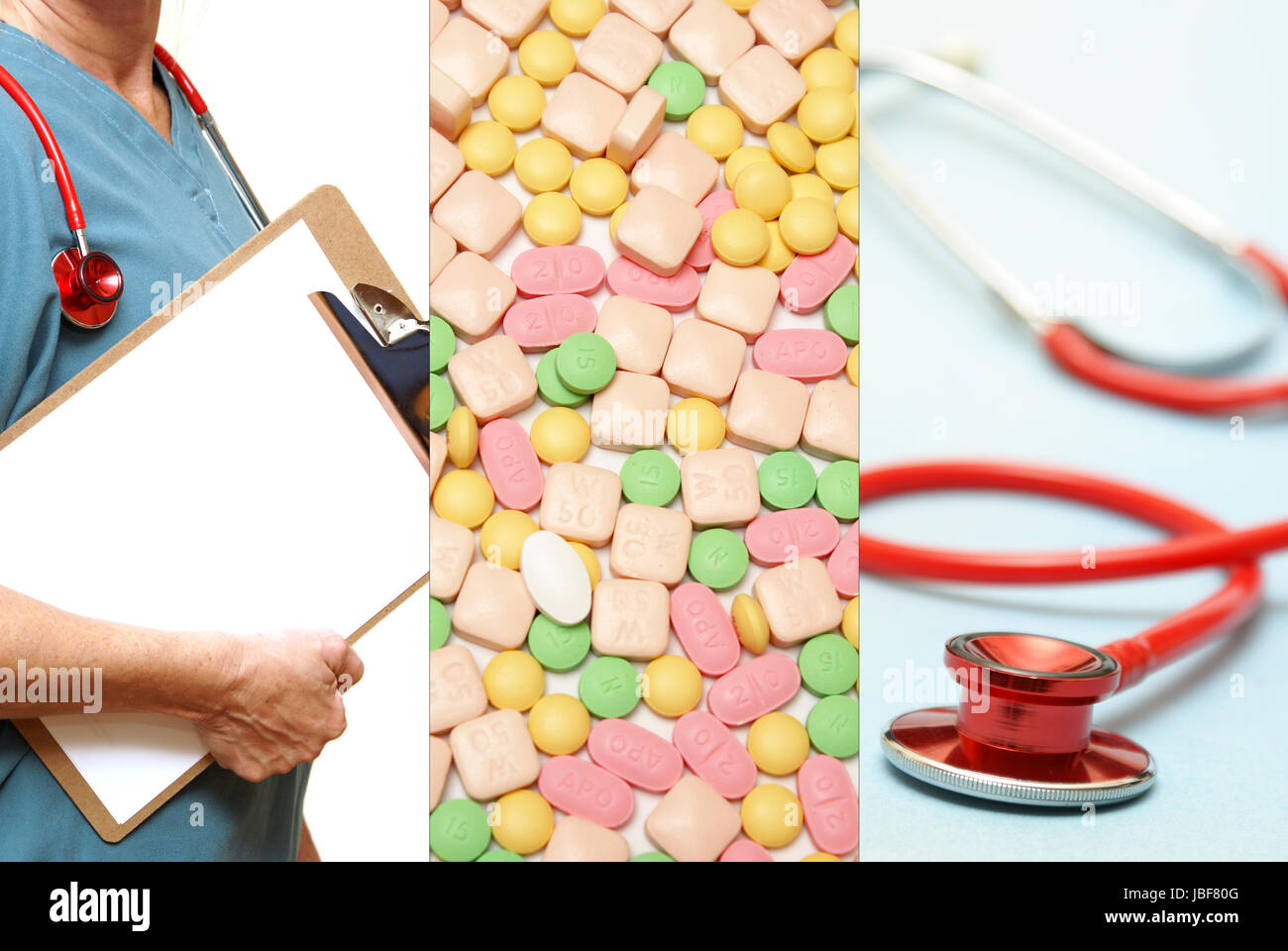 A collage of medical images to focus on the industry Stock Photo - Alamy