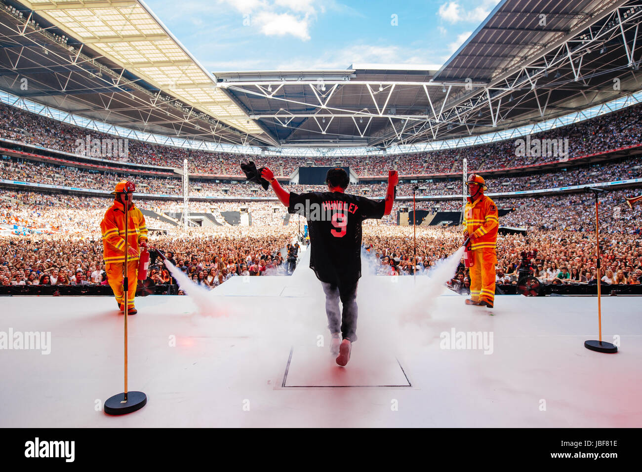 EDITORIAL USE ONLY Bruno Mars on stage during Capital FM's Summertime ...