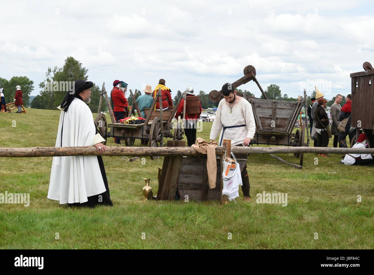 The staging of the medieval Battle of Grunwald in which the Teutonic ...