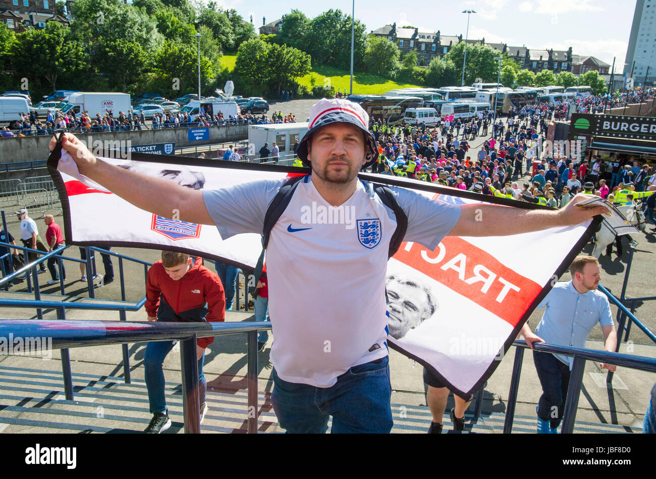 England fan arrives ahead of the 2018 FIFA World Cup qualifying, Group ...