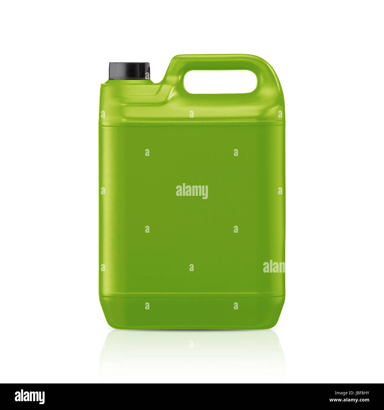 Green plastic gallon, jerry can isolated on a white background. (with ...