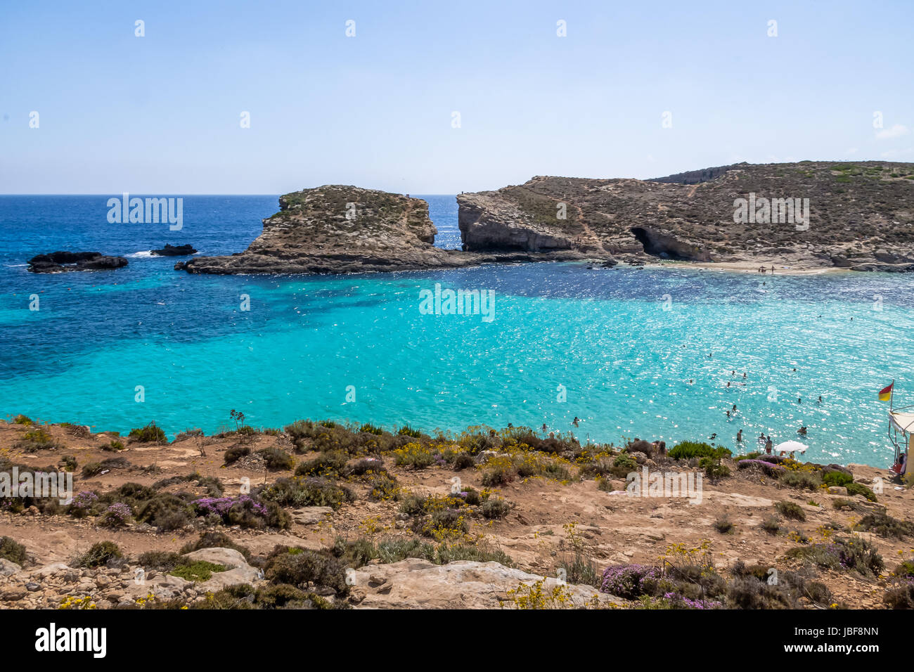 The Blue Lagoon in Comino Island - Gozo, Malta Stock Photo - Alamy