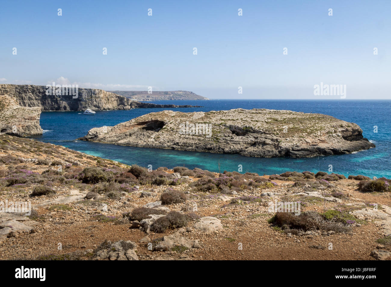 The Blue Lagoon in Comino Island - Gozo, Malta Stock Photo - Alamy