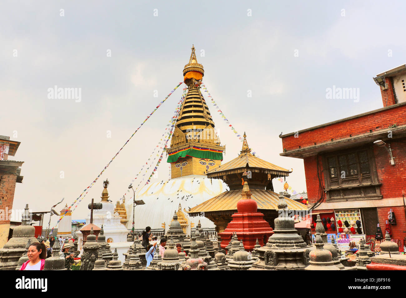 Swayambhunath stupa, Kathmandu, Nepal Stock Photo - Alamy