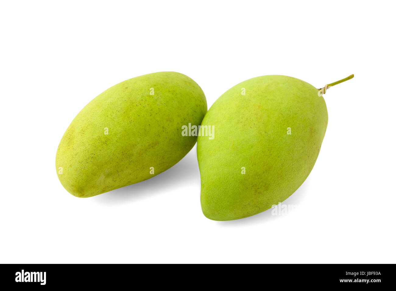 green mango isolated on white background with path Stock Photo - Alamy
