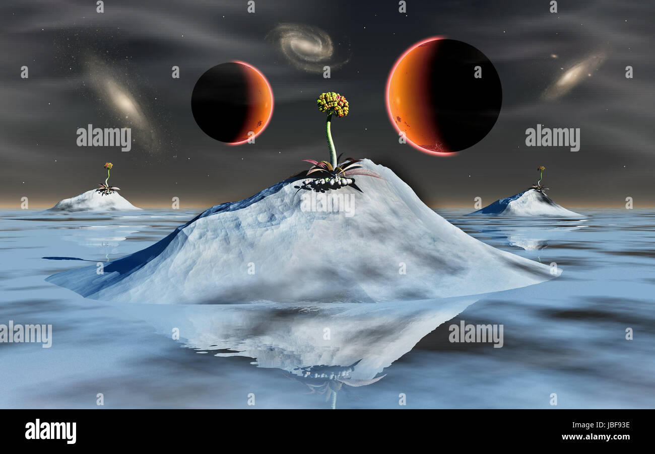 A Distant Alien Planetary System Stock Photo - Alamy