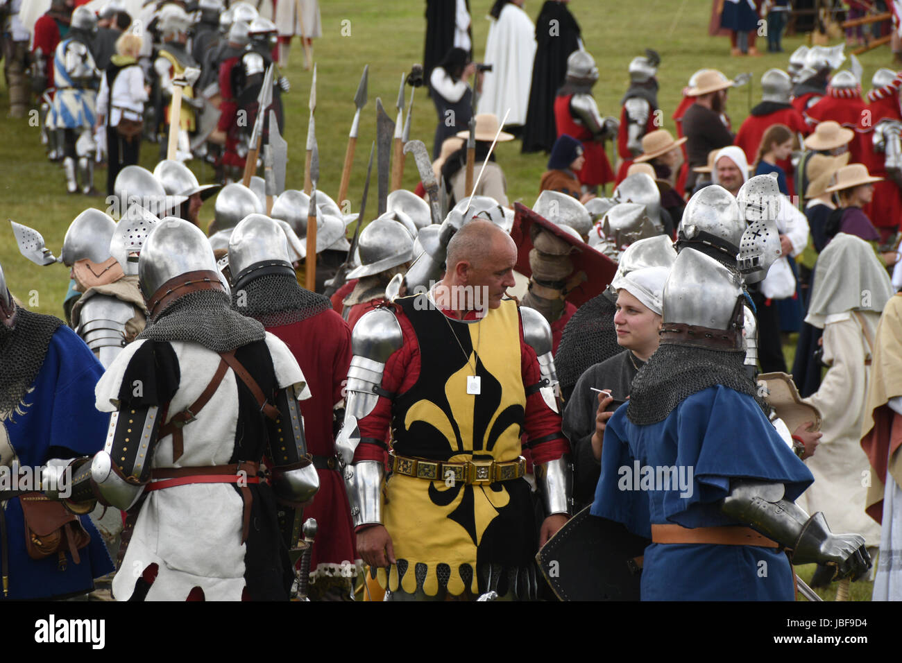 The staging of the medieval Battle of Grunwald in which the Teutonic ...