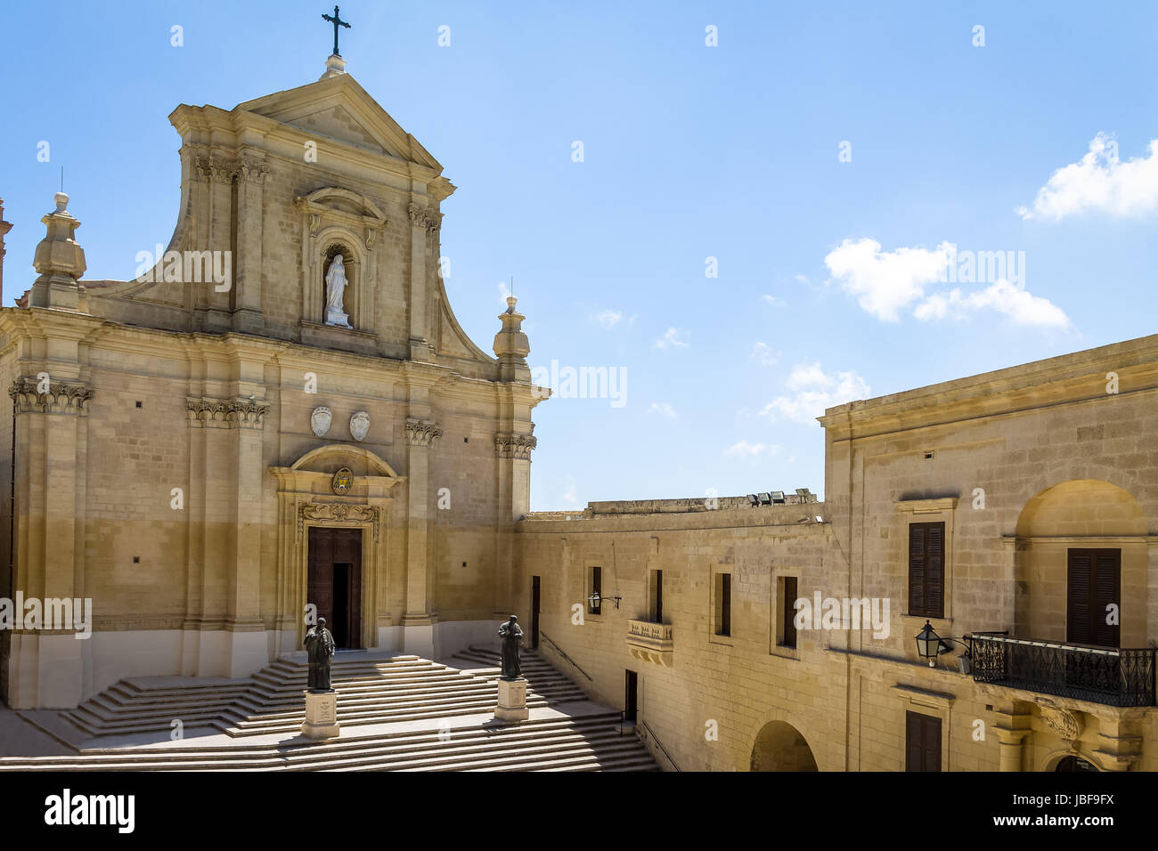 The Gozo Cathedral inside the Citadel of Victoria (former Rabat ...