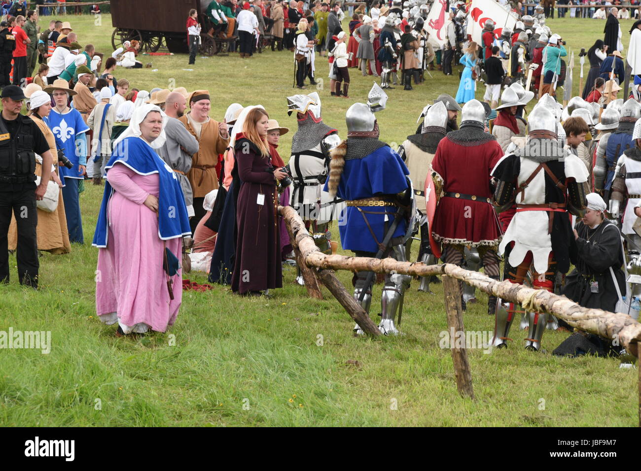 The staging of the medieval Battle of Grunwald in which the Teutonic ...