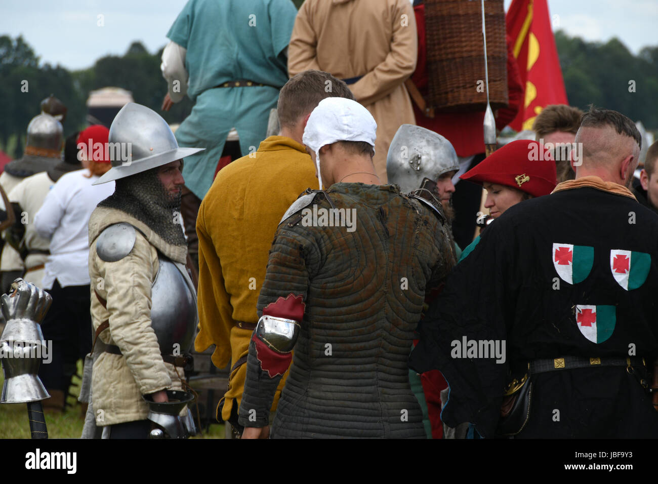 The staging of the medieval Battle of Grunwald in which the Teutonic ...