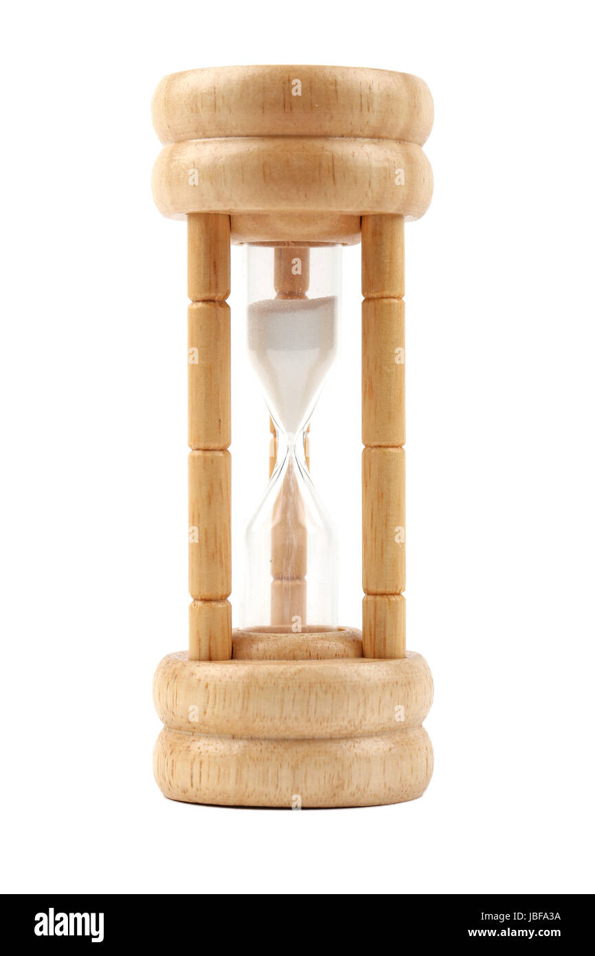 Hourglass isolated on white Stock Photo - Alamy