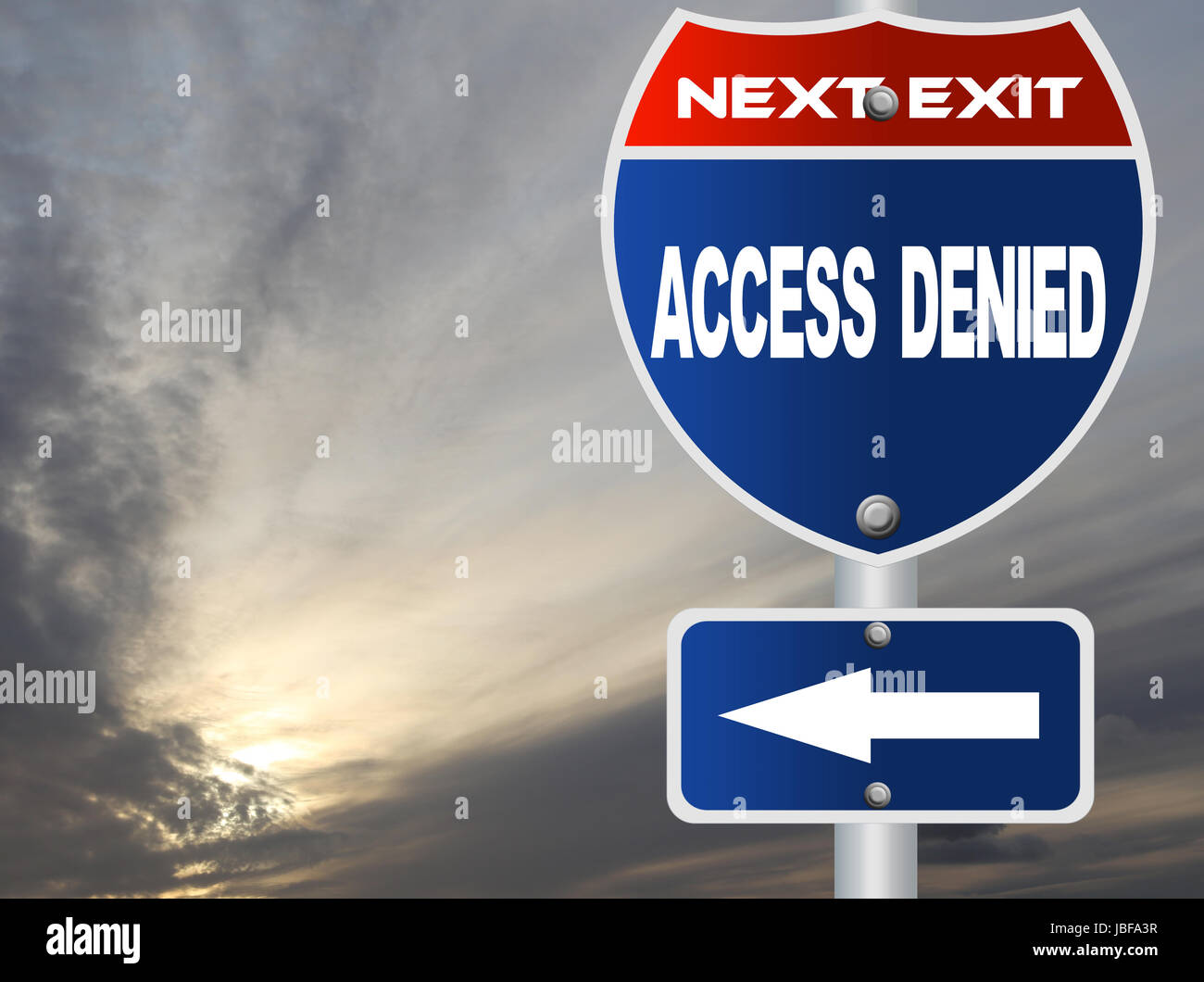 Access denied road sign Stock Photo - Alamy