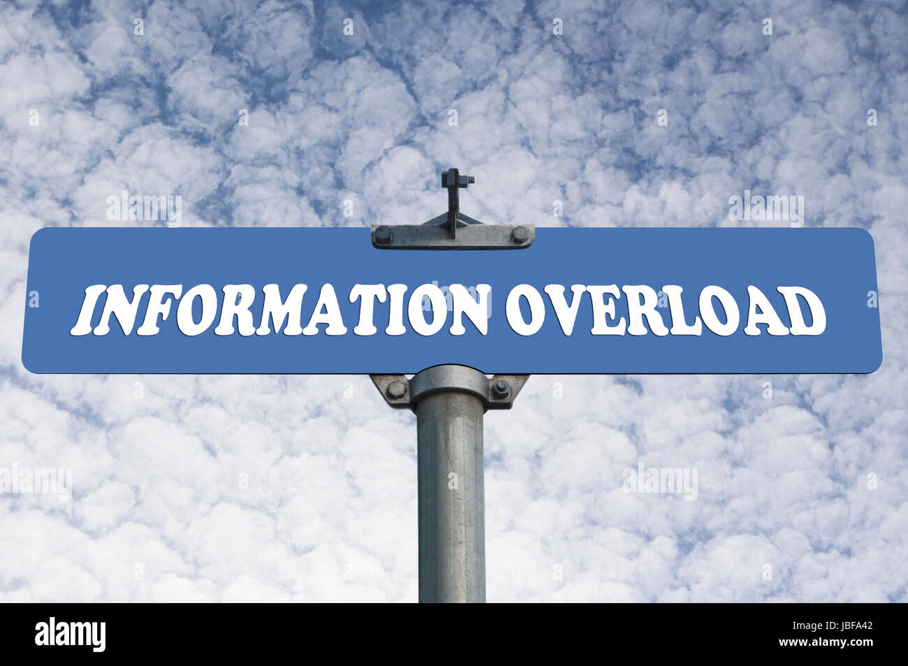 Information overload road sign Stock Photo - Alamy