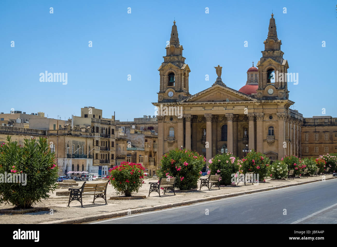 St Publius Church in Floriana - Valletta, Malta Stock Photo - Alamy